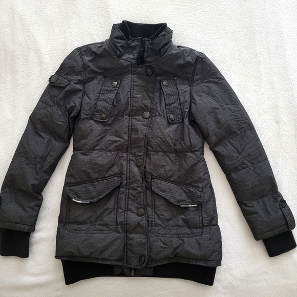 Noize | Jackets & Coats | Noize Black Utility Jacket With Quilted ...